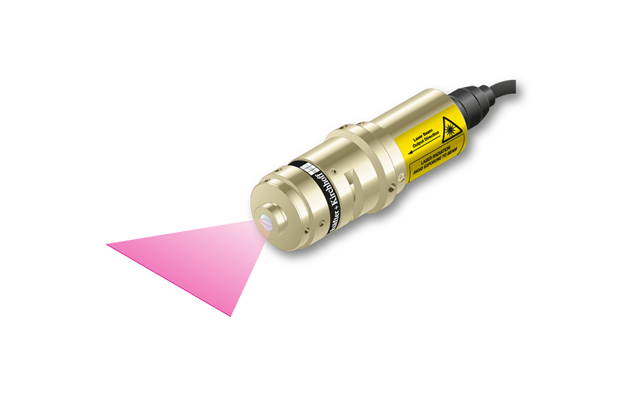 Laser Line Generators with fan angle and Gaussian intensity distribution