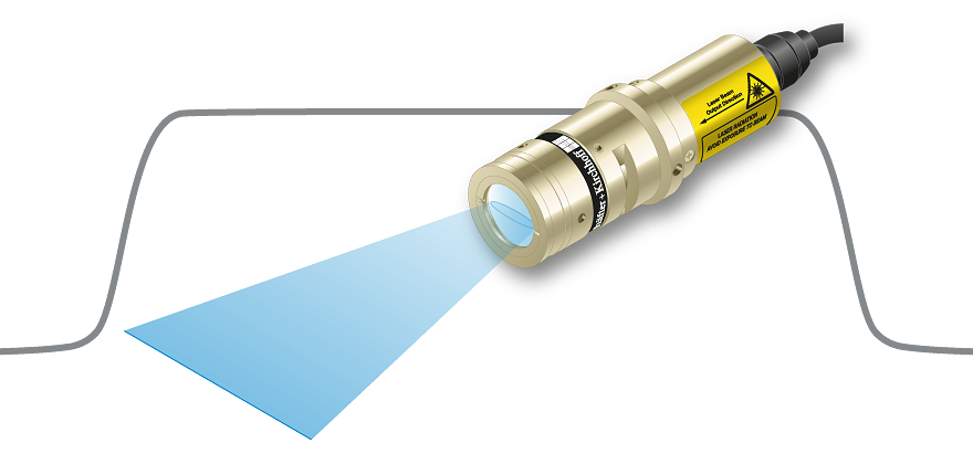 Blue Machine Vision Laser Line with fan angle and uniform intensity ...
